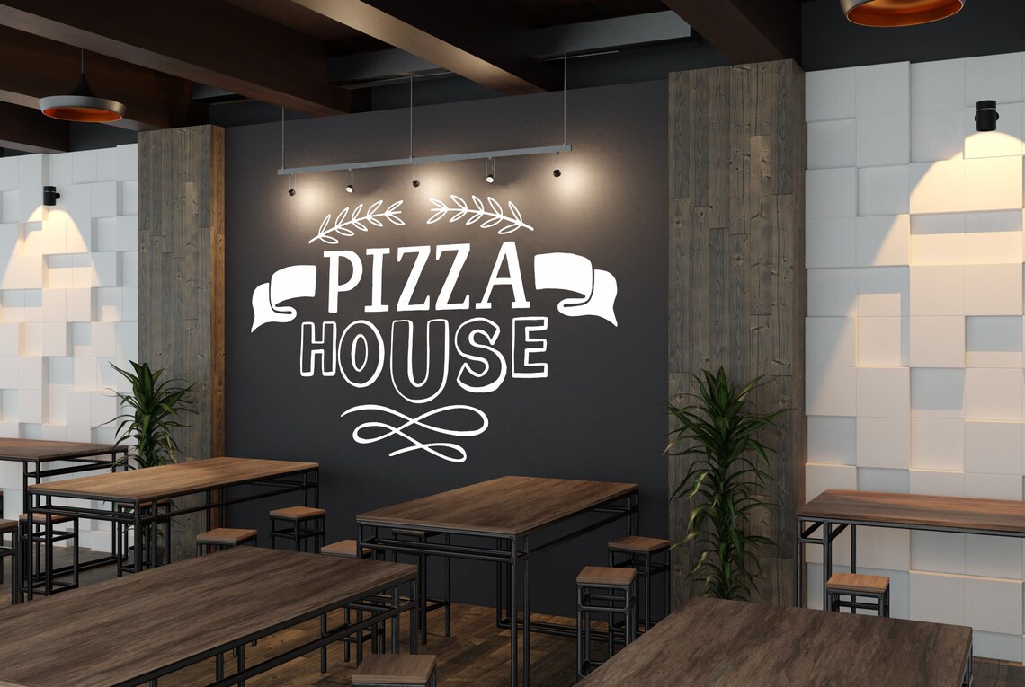 Pizza Wall Decal Pizzeria Wall Sticker Pizza Wall Sticker Food Lover ...