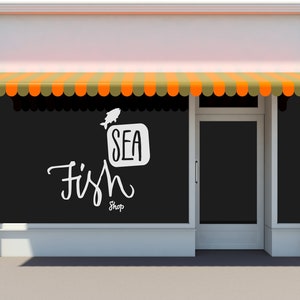 Seafood Wall Decal Fish Shop Decal Seafood Lovers Wall Decal Best ...