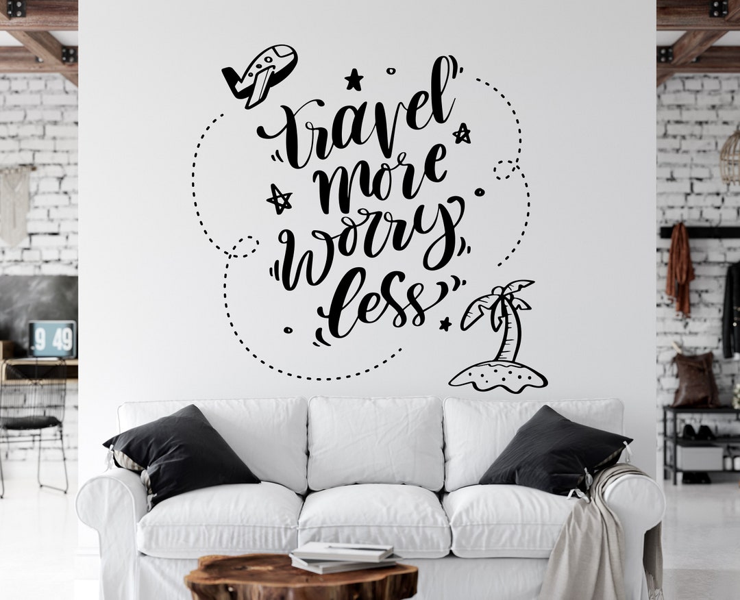 Travel Wall Decal Quotes Wall Decal Exploring Wall Art Travel Wall ...
