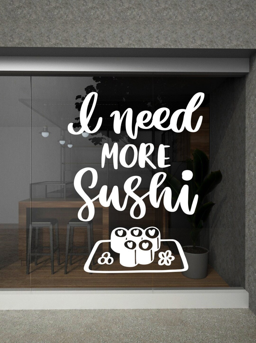 Sushi Bar Wall Decal Sushi Wall Sticker Sushi Wall Art Asian Food Decal ...