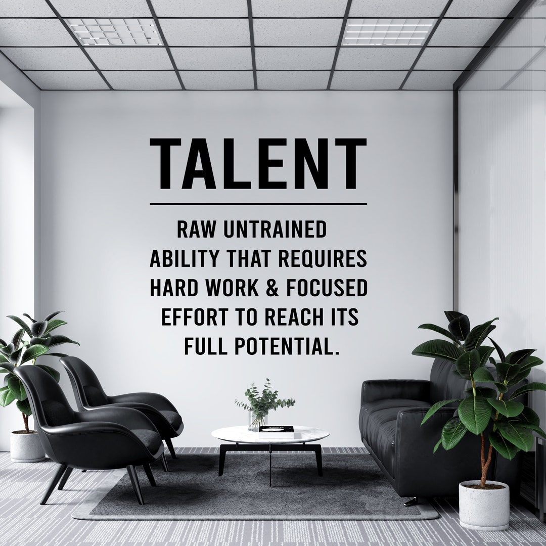 Talent Wall Decaloffice Decal Office Wall Artoffice - Etsy