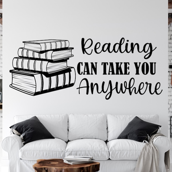 Reading Wall Decal - Etsy