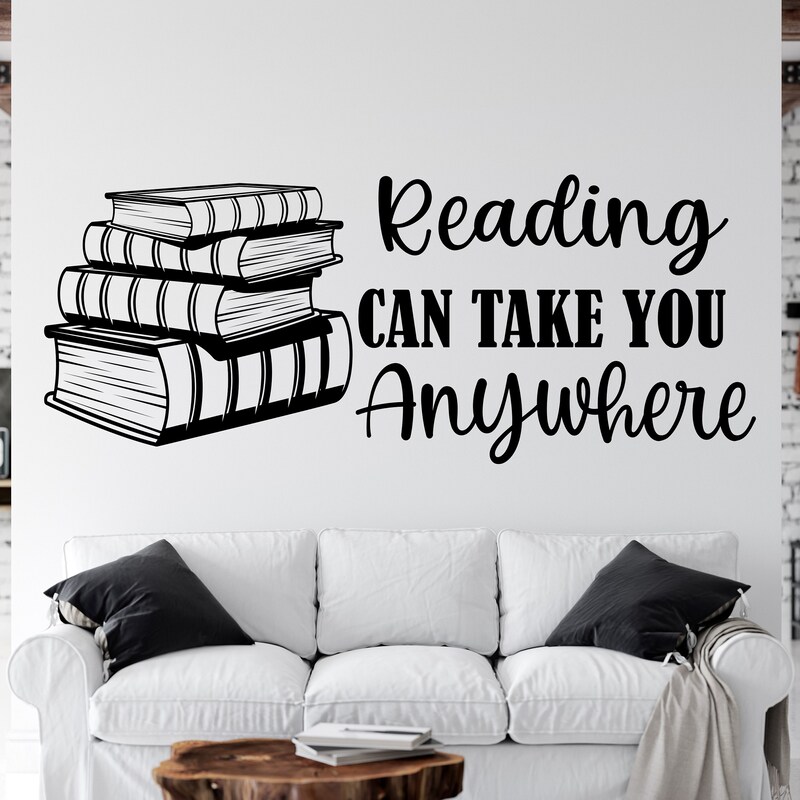 Reading Wall Decal - Etsy