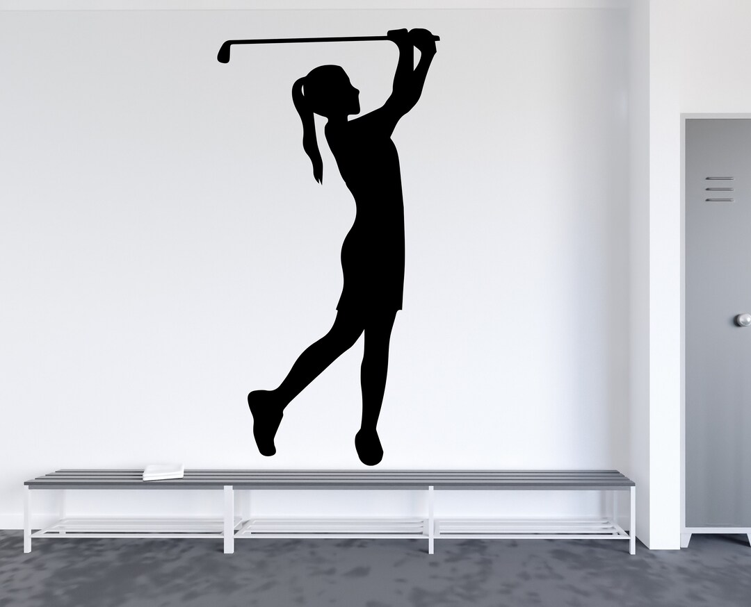 Golf Girl Decal Vinyl Decal Golf Sticker Sport Wallstickers Golf Game ...