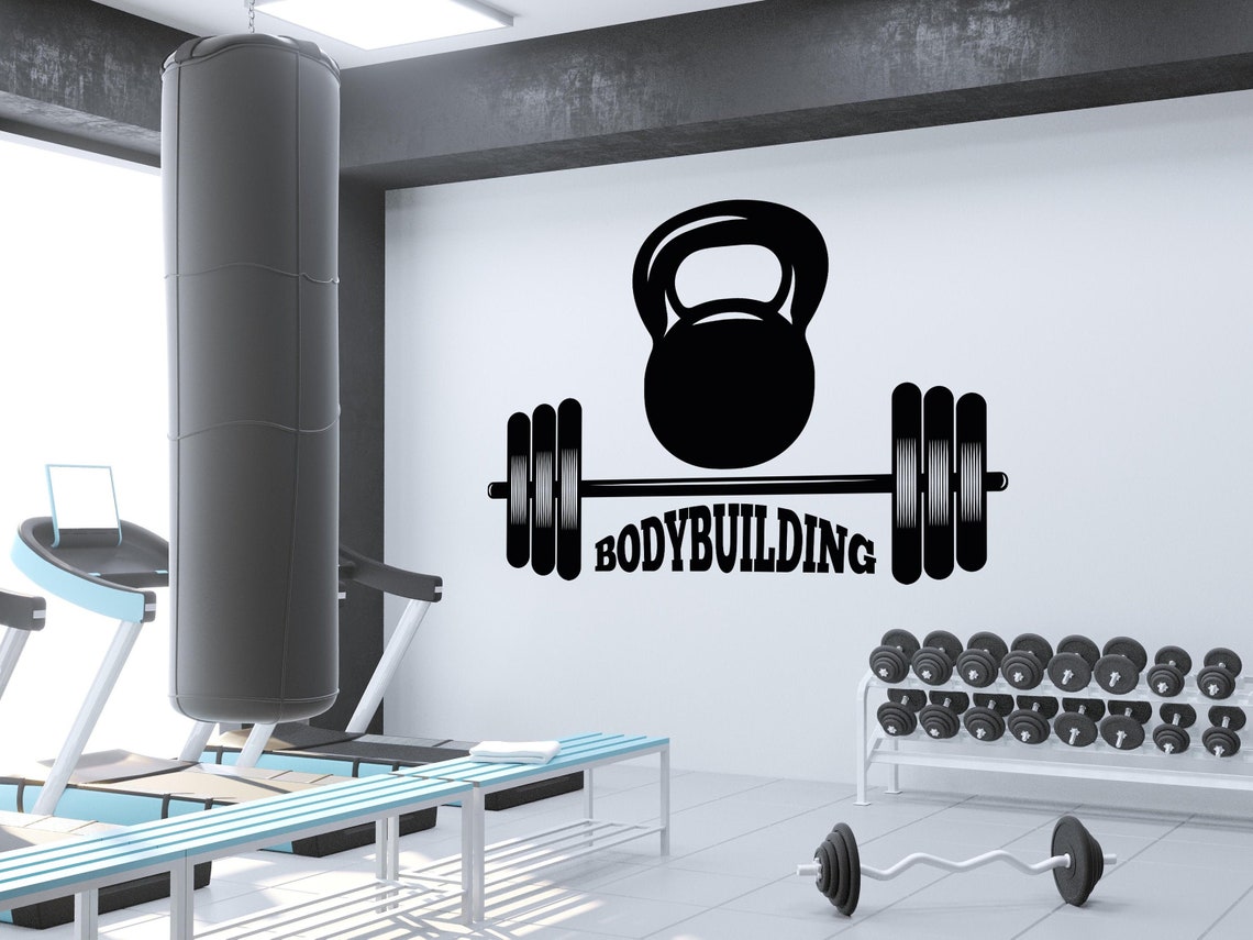 Bodybuilding Wall Decal Gym Wall Decor Sport Motivation | Etsy