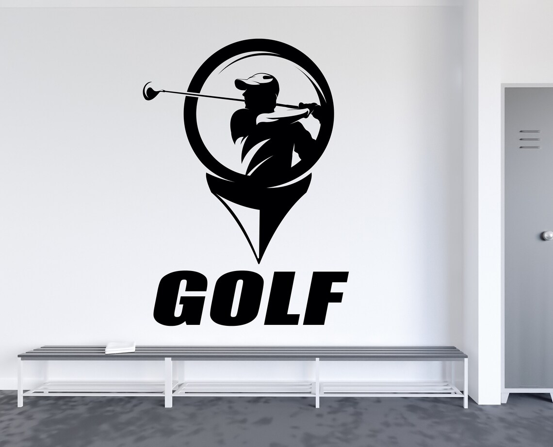 Golf Decal Vinyl Decal Golf Sticker Sport Wallstickers Golf Game Decal ...