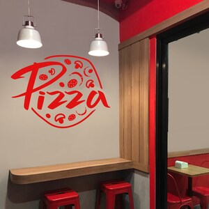 Pizza Wall Decal Pizzeria Wall Sticker Pizza Wall Sticker Food Lover ...