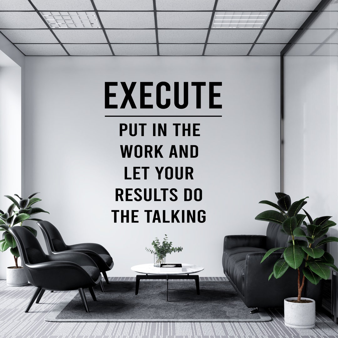 Execute Wall Decal,office Decal, Office Wall Art,office Decor ...