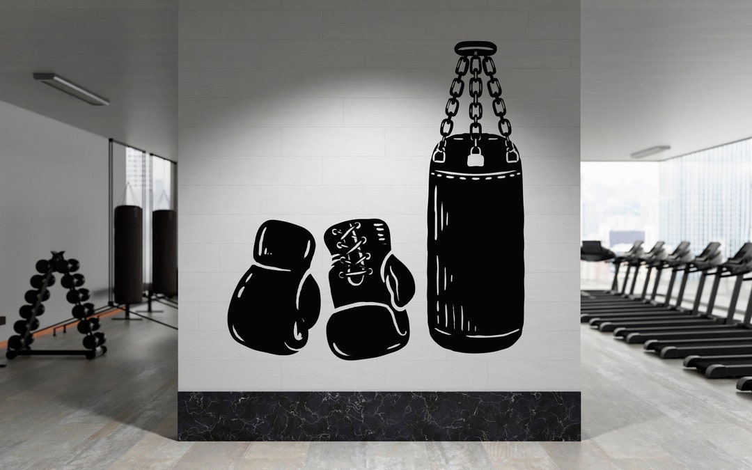 Boxing Wall Decal Boys Wall Sticker Boxing Wall Art MMA Wall Decal ...