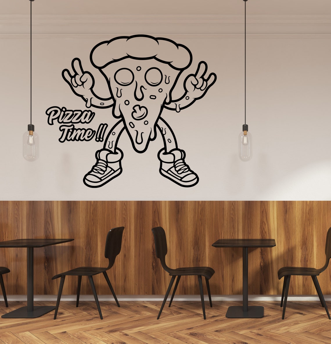 Pizza Wall Decal Pizzeria Wall Sticker Pizza Wall Sticker Food - Etsy
