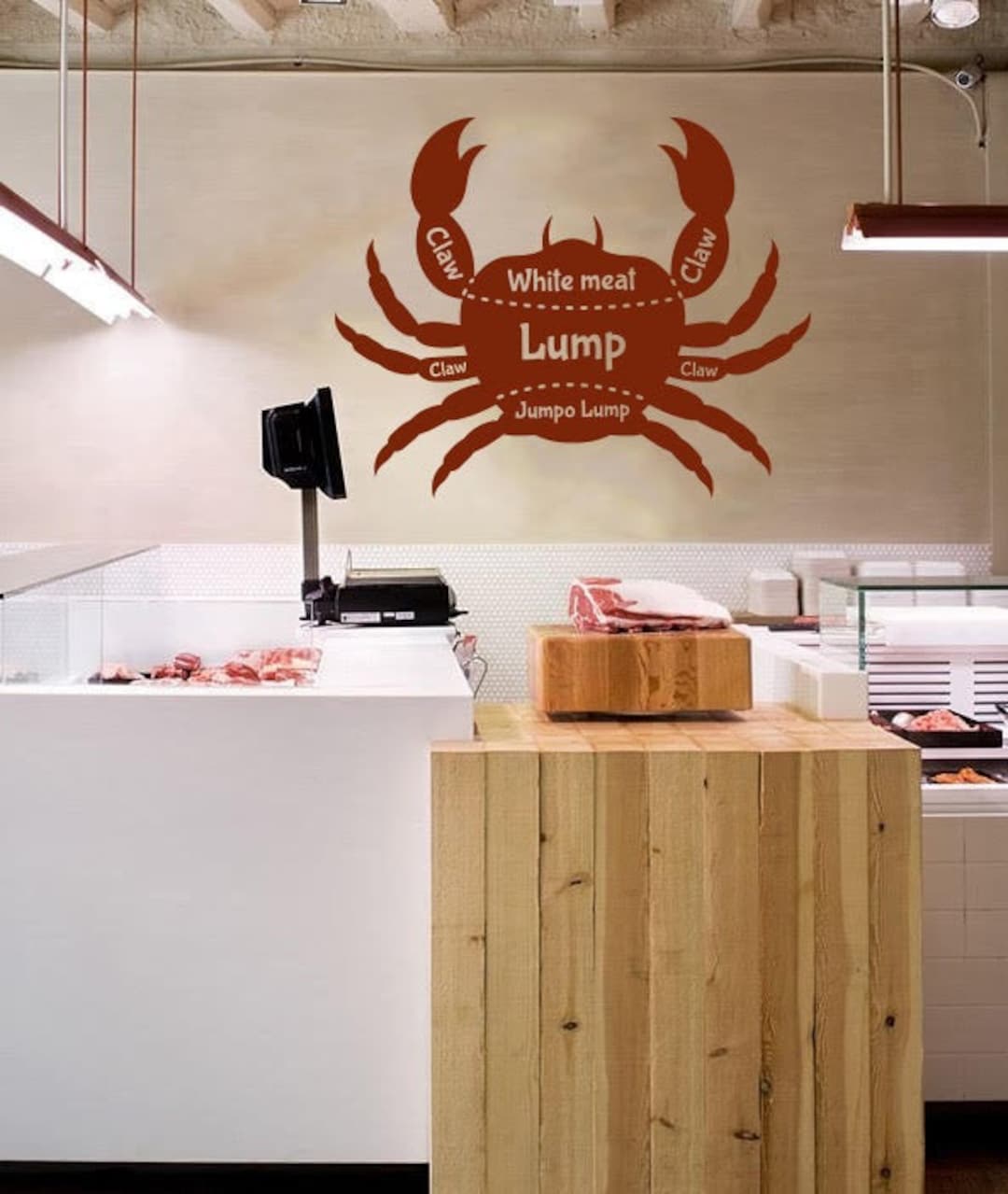 Seafood Wall Decal Fish Shop Decal Seafood Lovers Wall Decal Best ...