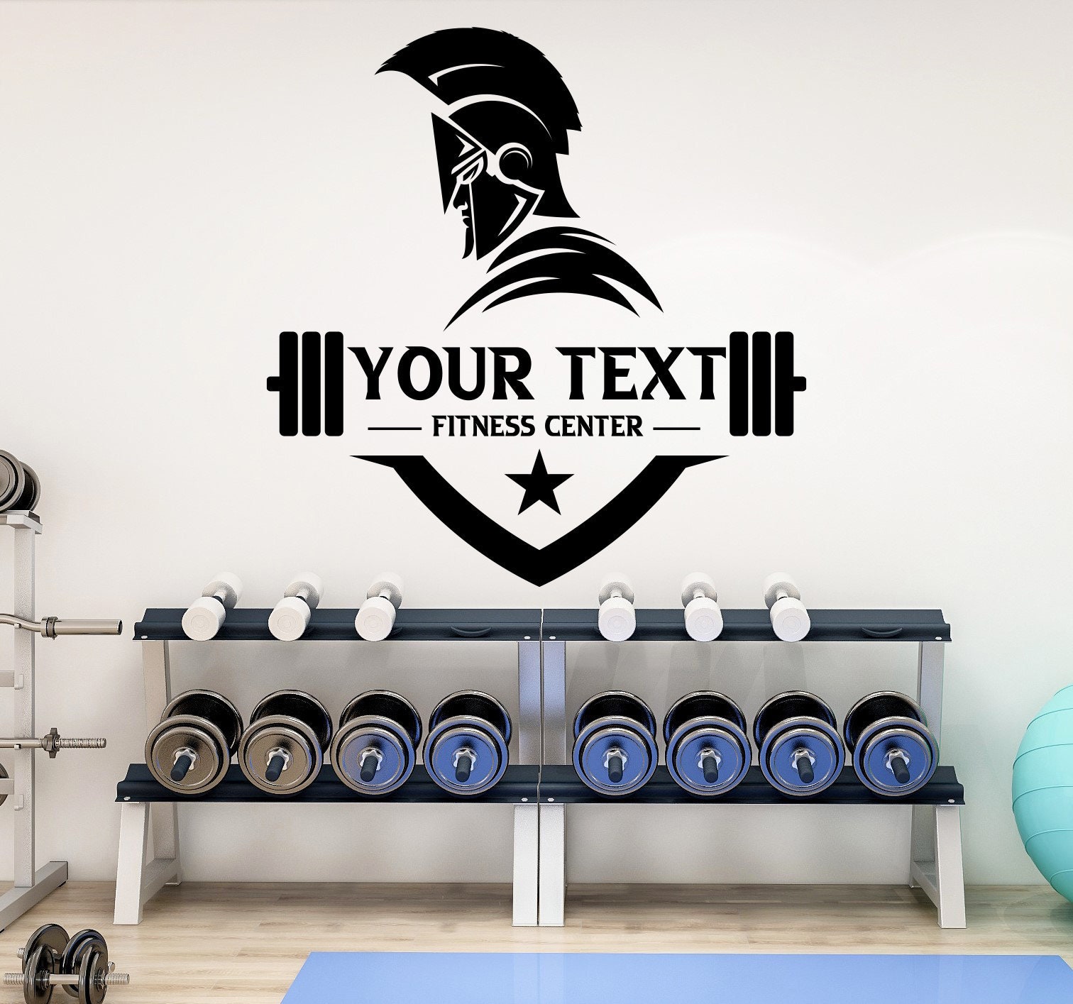 Personalized Gym Wall Decal Gym Wall Decor Sport Motivation Workout ...
