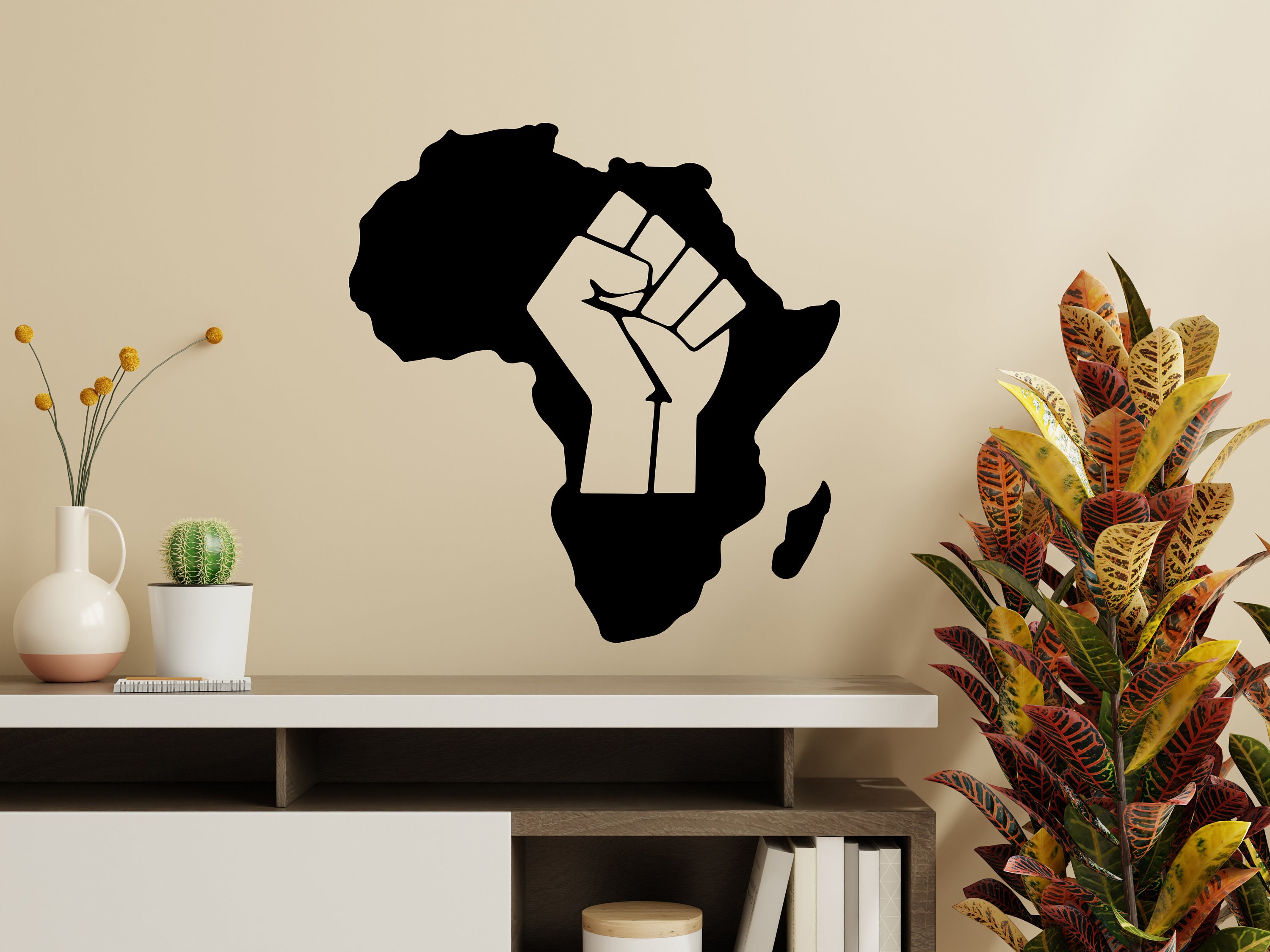 Map African Wall Decal Africa Wall Sticker Africa Wall Decal Africa ...
