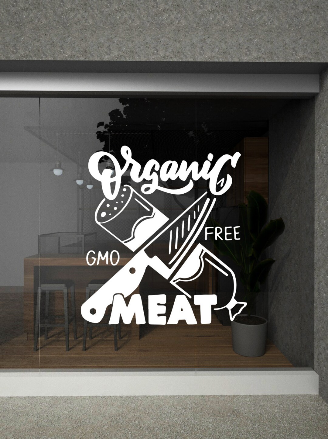 Butchery Wall Decal Meat Wall Decal Fresh Meat Sticker Butchery Wall ...