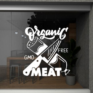 Butchery Wall Decal Meat Wall Decal Fresh Meat Sticker Butchery Wall ...