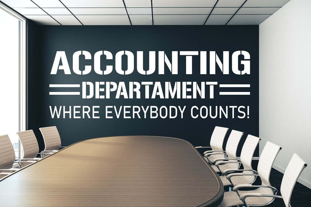 Accounting Departament Wall Decal,office Decal, Office Wall Art,office ...