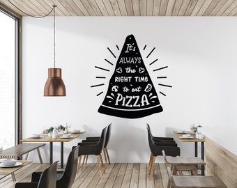 Pizza Wall Decal Pizzeria Wall Sticker Pizza Wall Sticker Food Lover ...