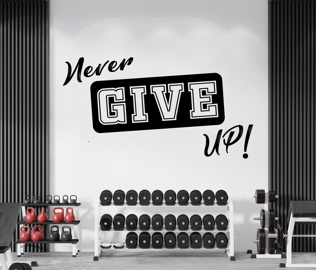 Gym Wall Decal Gym Wall Decor Sport Motivation Workout Wall Art Fitness ...