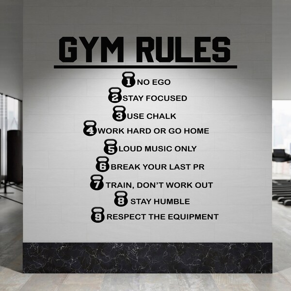 Gym Wall Decal - Etsy