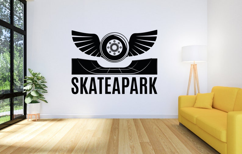 Skateboard Wall Decal Skate Decal Sport Decal Skateboard Wall - Etsy