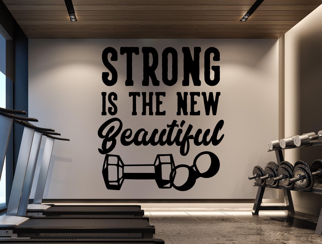 Gym Wall Decal Gym Wall Decor Sport Motivation Workout Wall Art Fitness ...