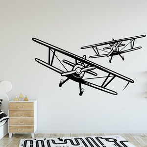 Airplane Wall Decal Boy Toys Wall Decal Nursery Decal Baby Boy Airplane ...