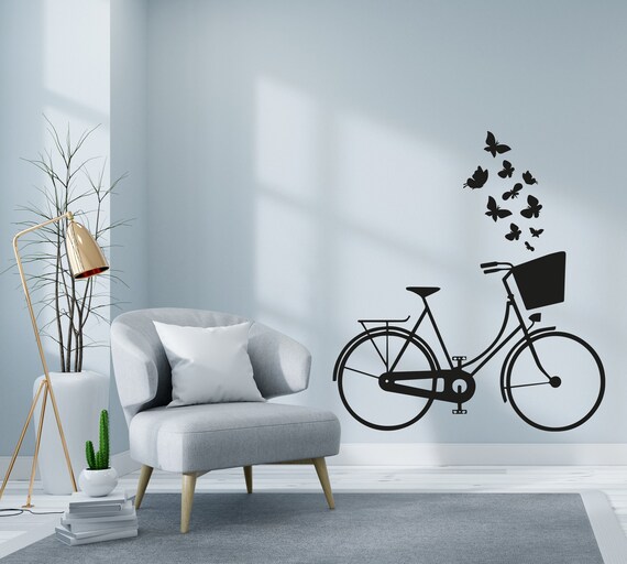 Home & Living Bike Wall Decal Bicycle Family Decal Bike Wall Art Vinyl ...