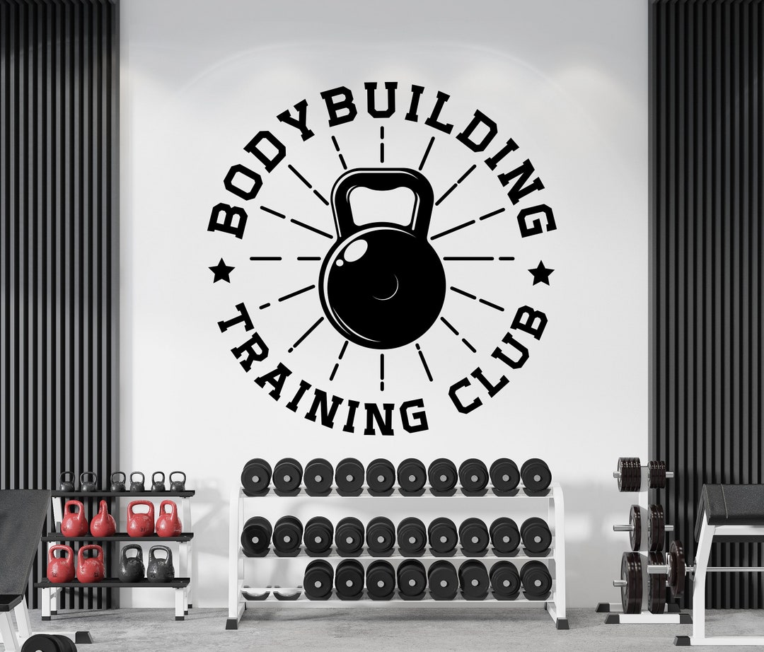 Bodybuilding Wall Decal Gym Wall Decor Sport Motivation Workout Wall ...