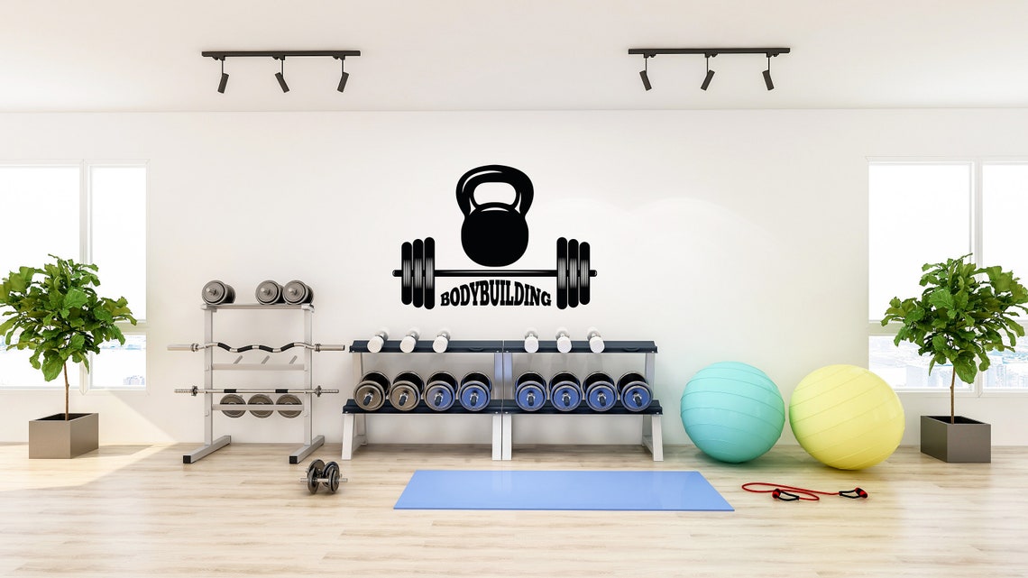 Bodybuilding Wall Decal Gym Wall Decor Sport Motivation | Etsy