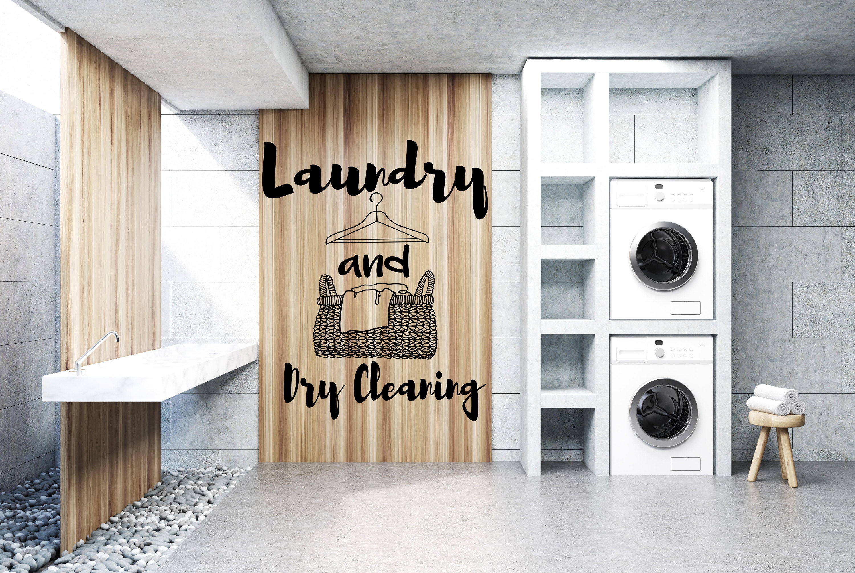 Laundry Room Wall Decal, Laundry Wall Sticker, Laundry Room Wall Decor ...