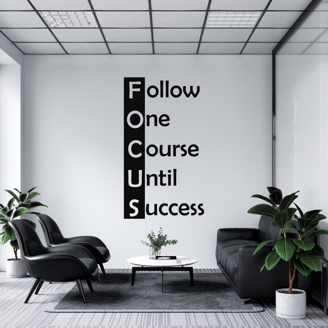 Focus Wall Decal,office Wall Decal,office Wall Art,office Wall Decor ...