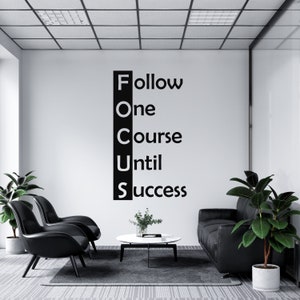 Focus Wall Decal,office Wall Decal,office Wall Art,office Wall Decor ...