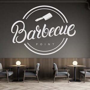 Grill Wall Decal Barbecue Wall Sticker Meat Wall Decal Vinyl Sticker ...