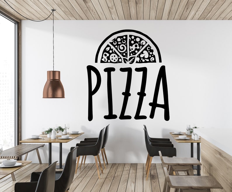Pizza Wall Decal Pizzeria Wall Sticker Pizza Wall Sticker Food Lover ...