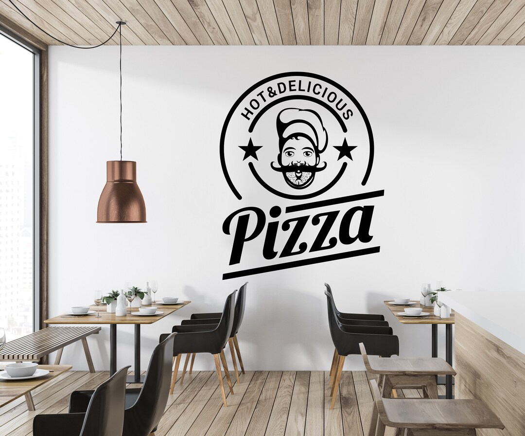 Pizza Wall Decal Pizzeria Wall Sticker Pizza Wall Sticker Food Lover ...