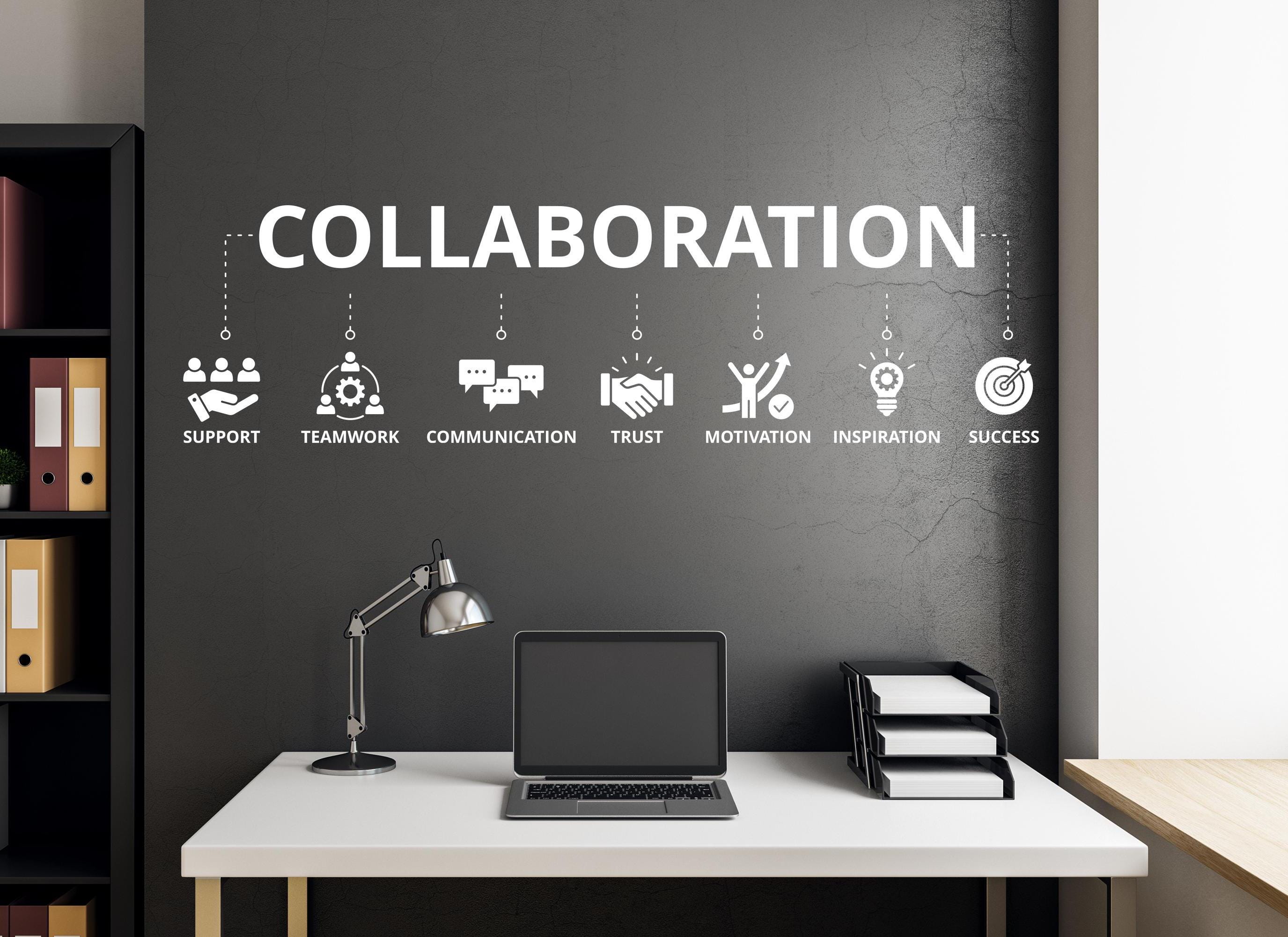 Collaboratin-office Wall Decal-teamwork Wall Decal-inspiration Wall ...