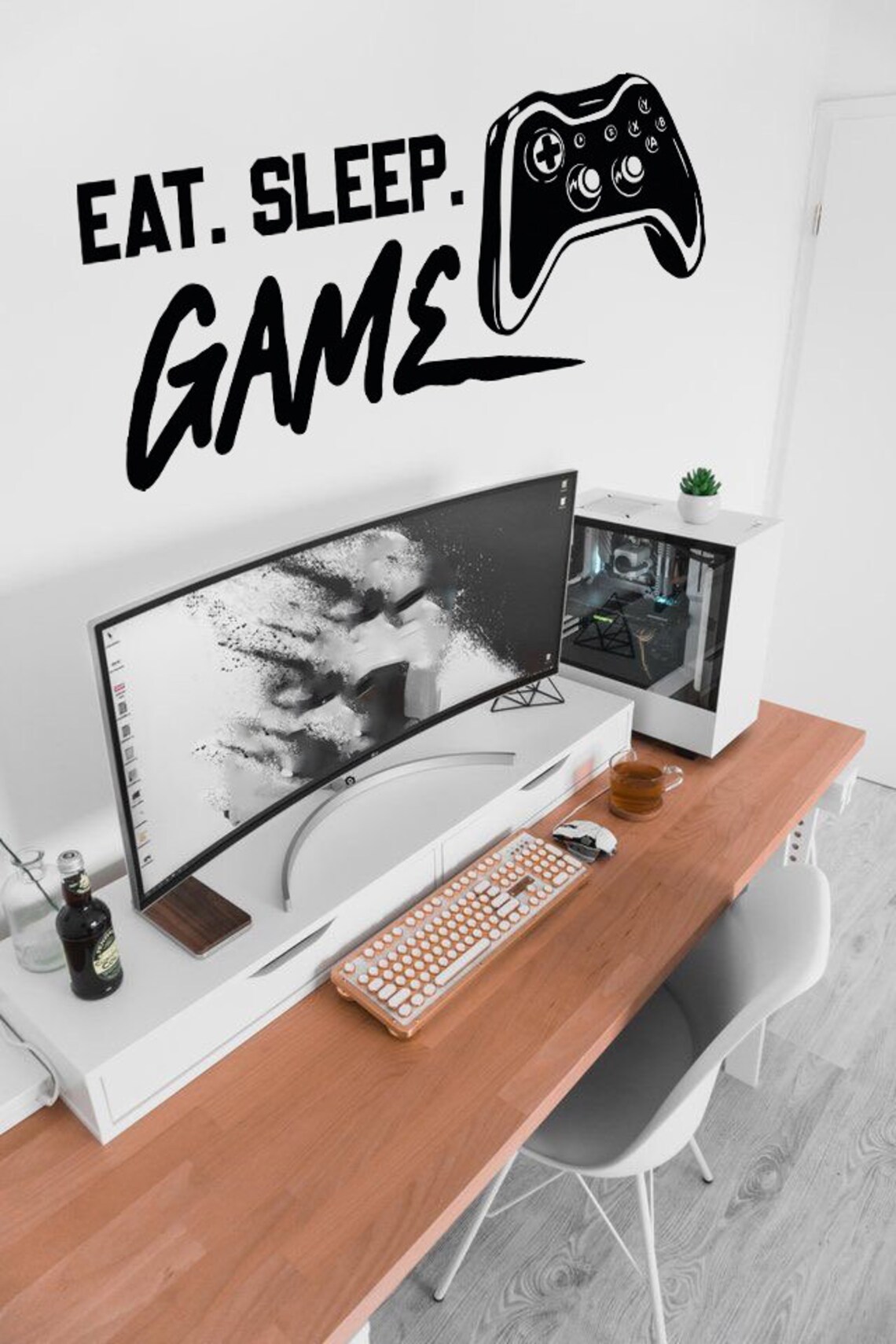 Gamer Wall Decaleat Sleep Gamewall Stickercontrollervideo - Etsy