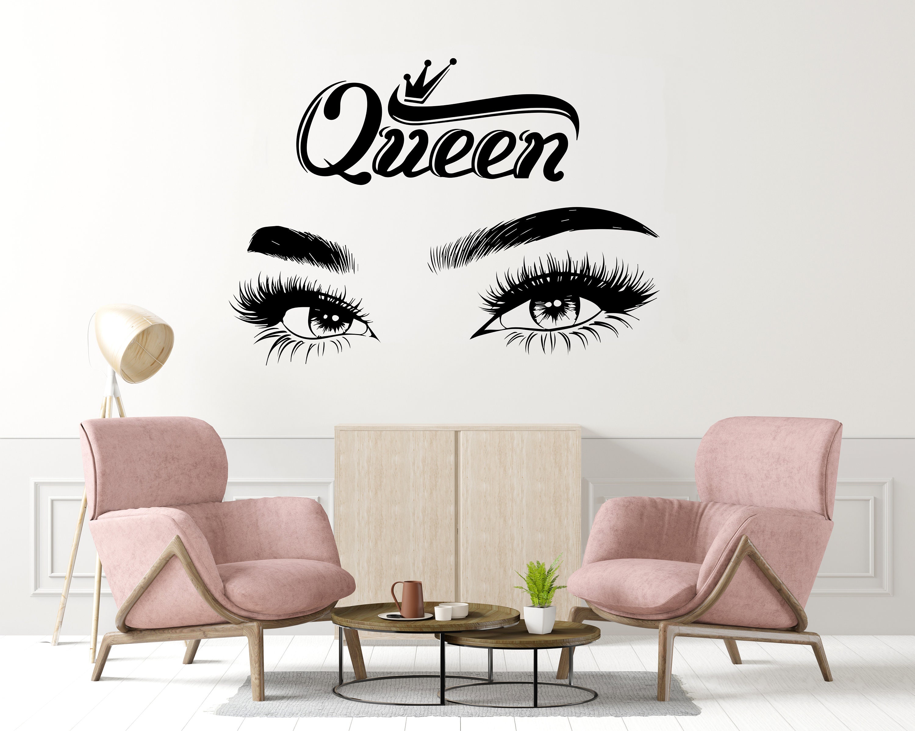 Eyebrows Wall Decal,eyelashes Wall Decal Eyebrows Wall Art,vinyl Letter ...