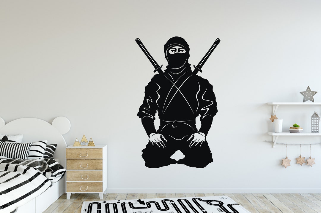 Personalized Ninja Wall Decal Warrior Decal Ninja Fighter - Etsy