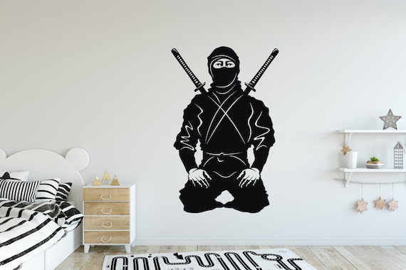 Personalized Ninja Wall Decal Warrior Decal Ninja Fighter | Etsy