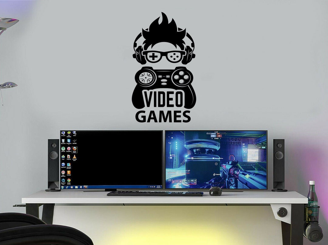Video Games Wall Decal,gaming Room Wall Decor,game Wall Art,game Wall ...