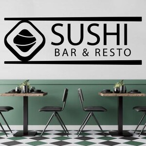 Sushi Bar Wall Decal Sushi Wall Sticker Sushi Wall Art Asian - Etsy