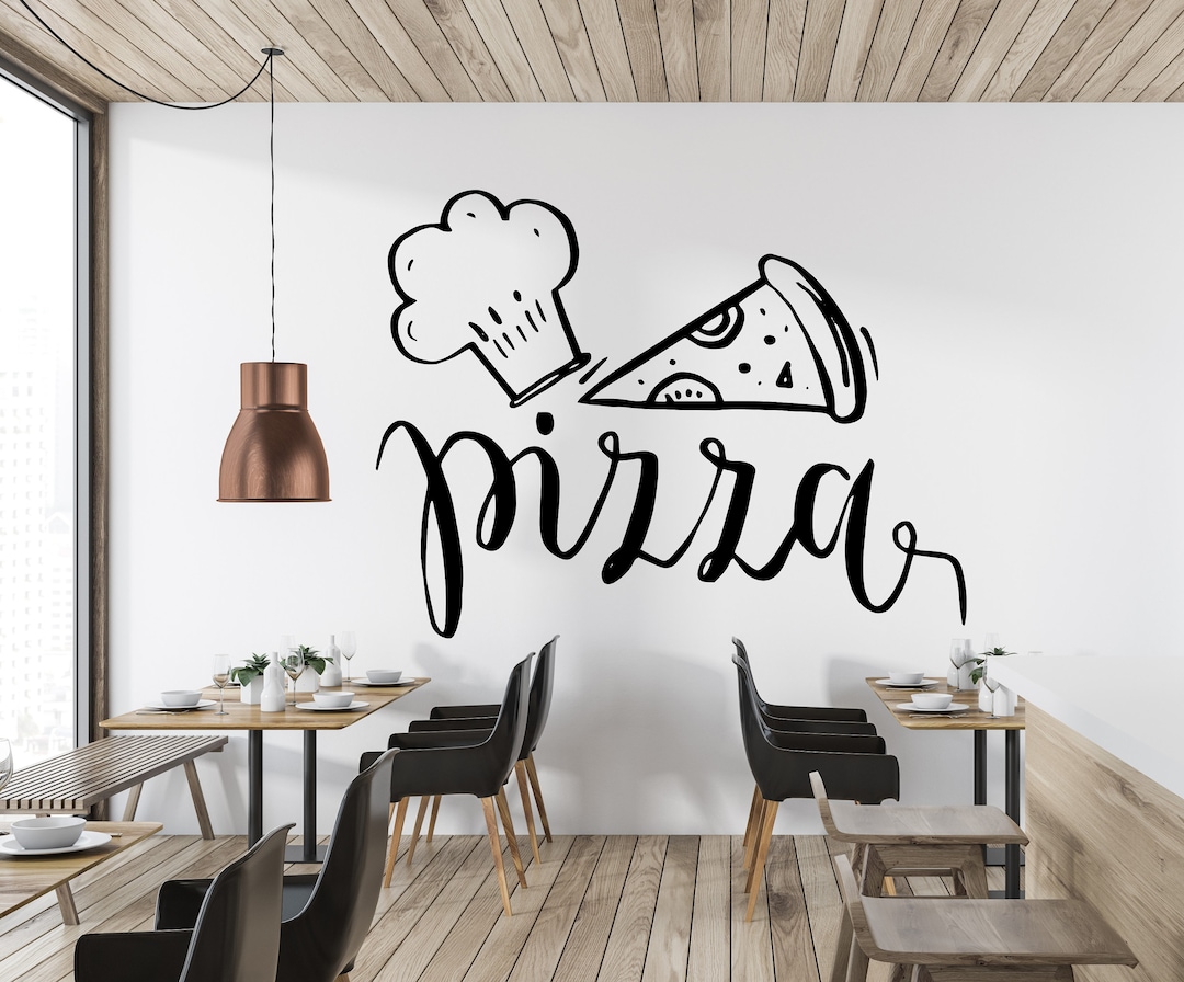 Pizza Wall Decal Pizzeria Wall Sticker Pizza Wall Sticker Food Lover ...