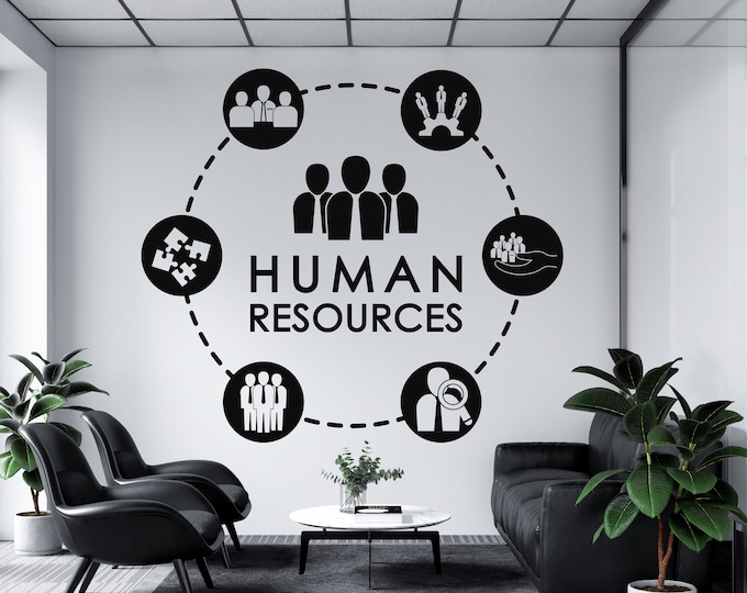 Human Resources Wall Decal,office Decal, Office Wall Art,office Decor ...