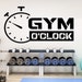 Gym O'clock Wall Decal Gym Wall Decor Sport Motivation Workout Wall Art ...