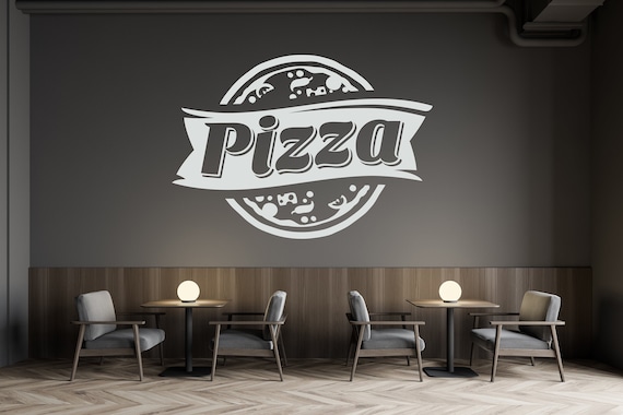Pizza Wall Decal Pizzeria Wall Sticker Pizza Wall Sticker Food | Etsy