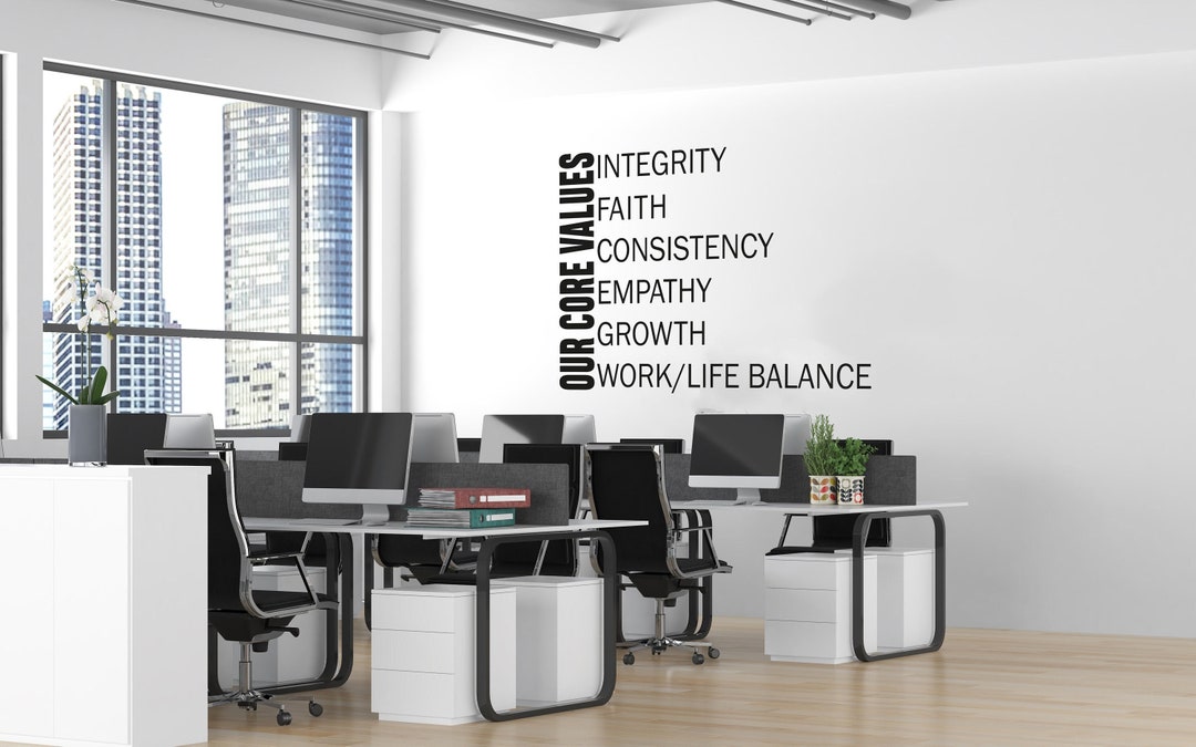 Our Core Values Wall Decal,office Wall Decal,office Wall Decor,office ...