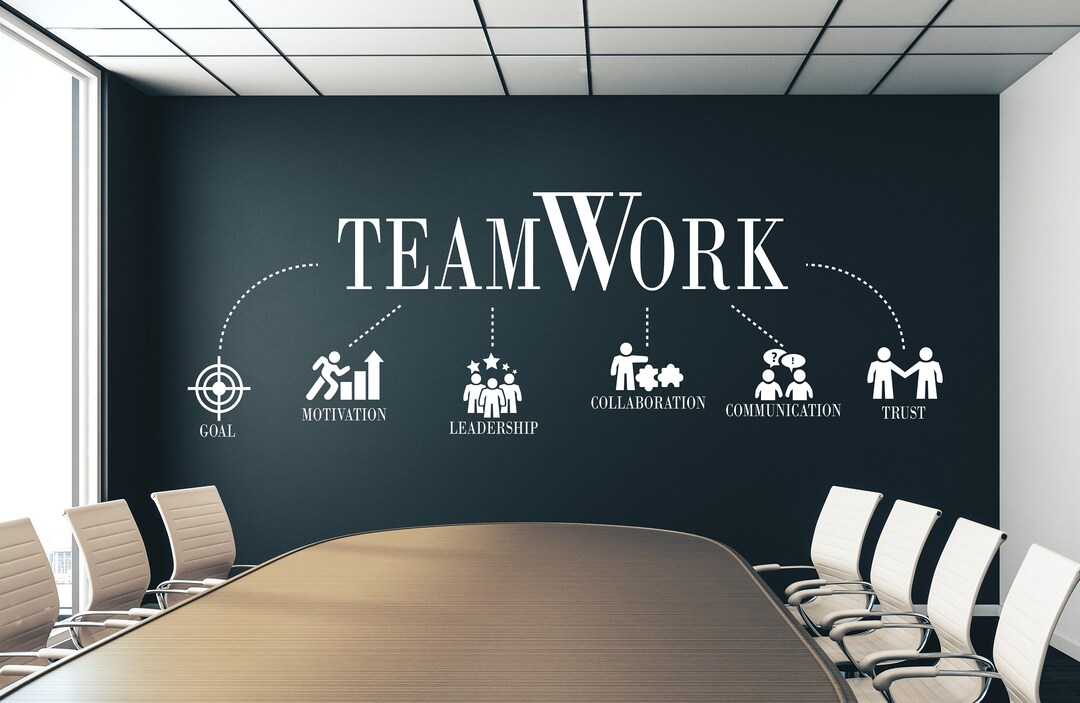 Office Wall Decal,teamwork Decal, Office Wall Art,office Decor,teamwork ...