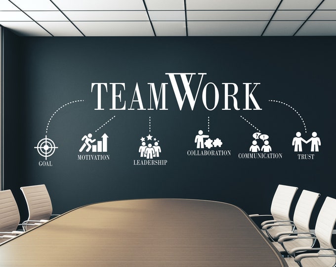 Office Wall Decal,teamwork Decal, Office Wall Art,office Decor,teamwork ...
