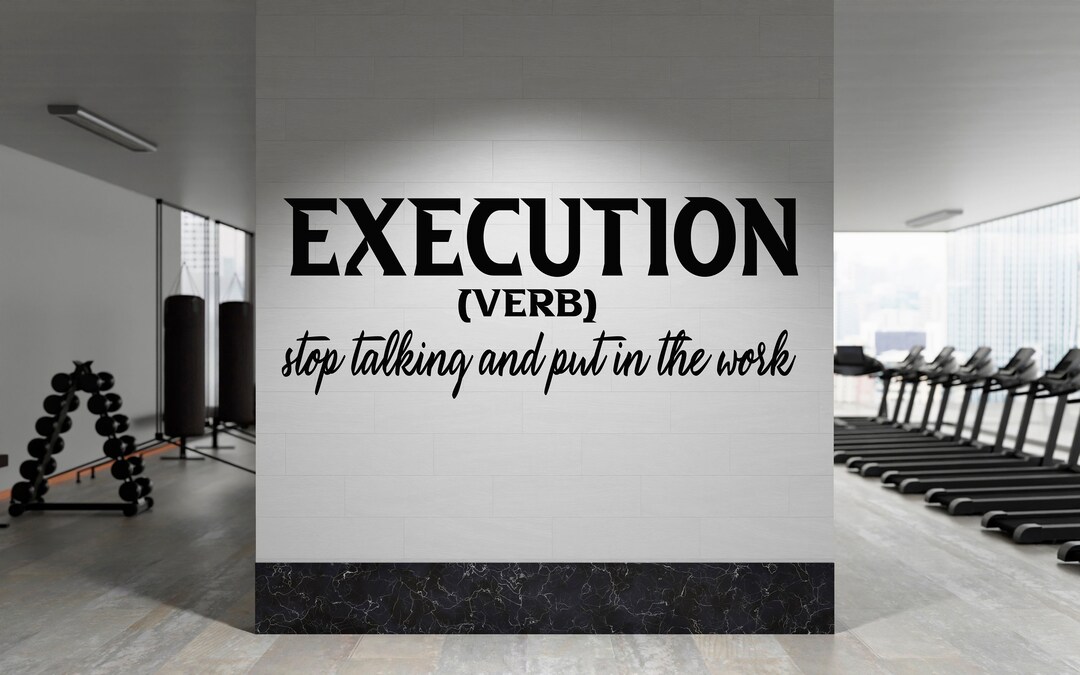Execution Wall Decal,gym Wall Decal,gym Wall Decor,gym Wall Sticker,gym ...